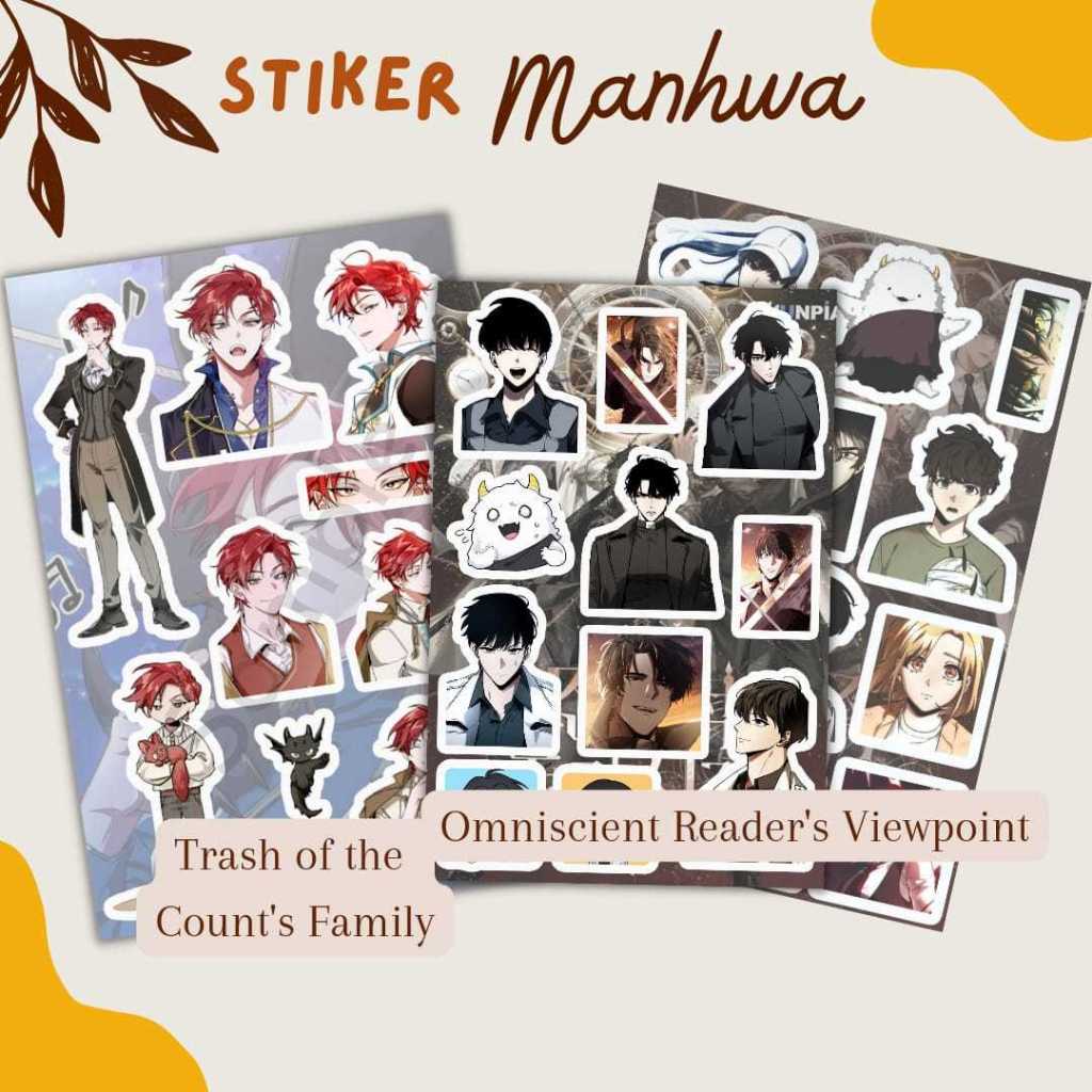 Sticker Manhwa A6 Waterproof Trash of the count's family Omniscient ...
