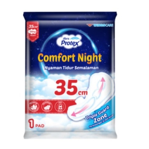 Hers Protex Comfort Night Softex Women's Sanitary Napkins 35 CM 1PCS ...