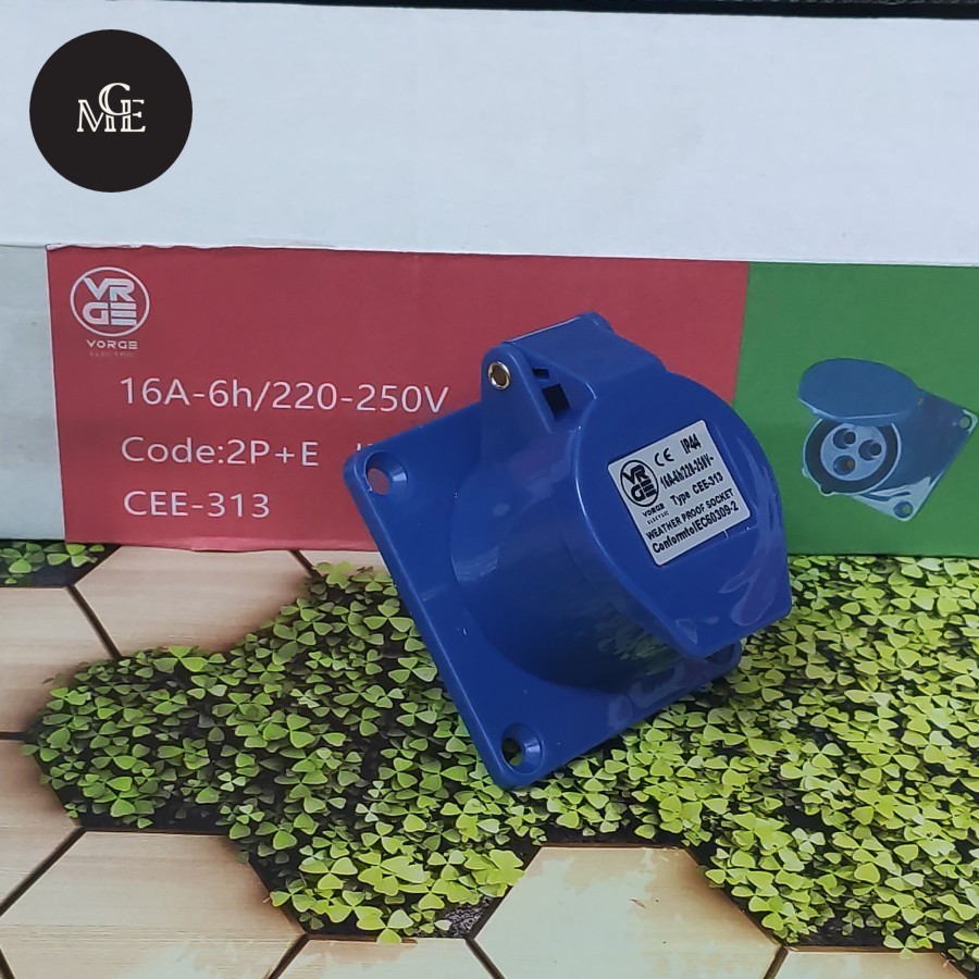 Industrial Panel Socket 3pole 16a Cee 313 3pin Generator Socket
