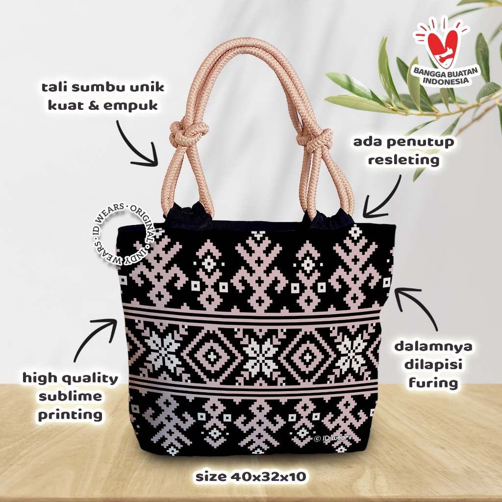 [20+ Motif] Women's Axis Strap Tote Bag - Ethnic, Batik, Floral, Tribal ...