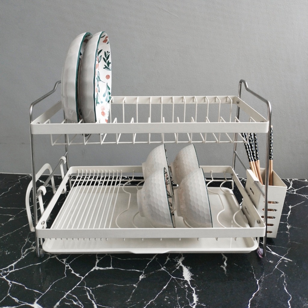 Aveline Minimalist Stainless Dish Rack 2 Tier Rack Multi-purpose dish ...