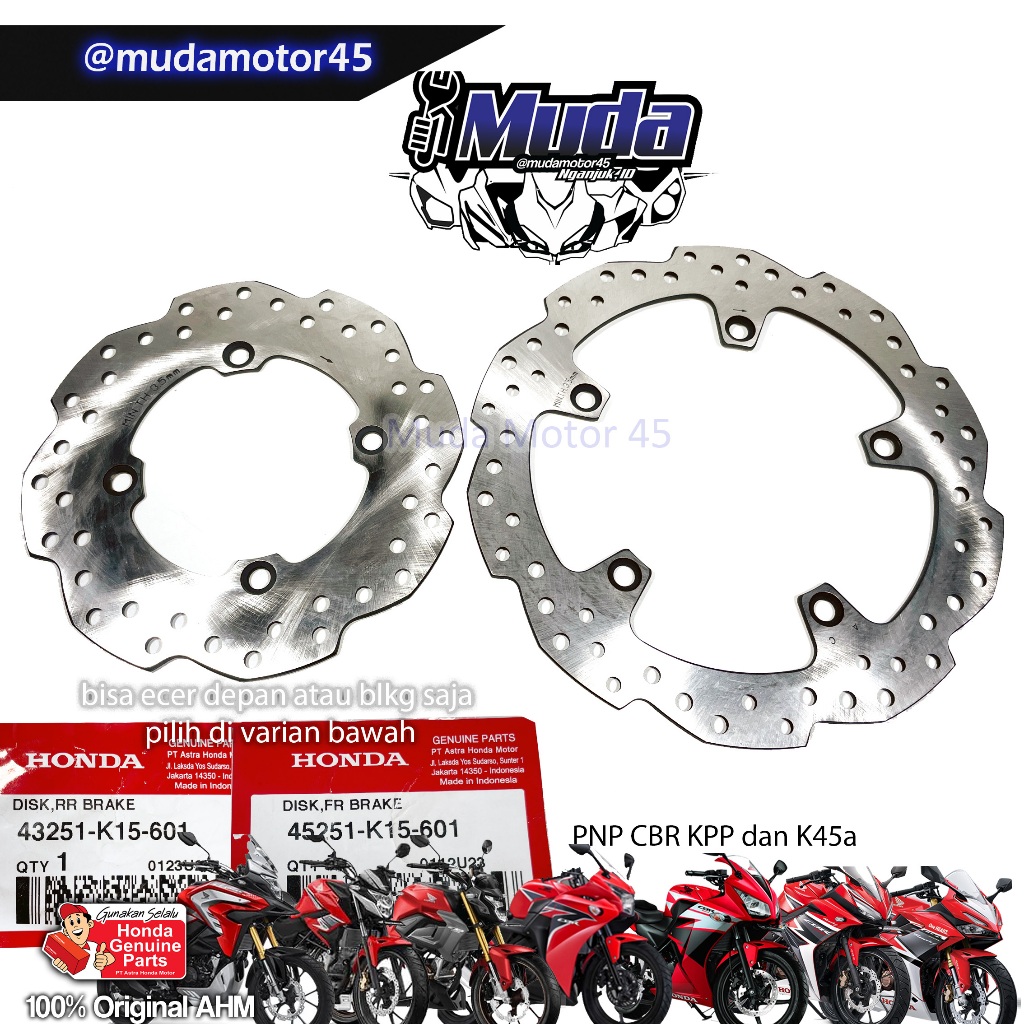 Front REAR DISC PACKAGE CB150R CB150X CBR150R BRAKE DISC 45251-43251 ...