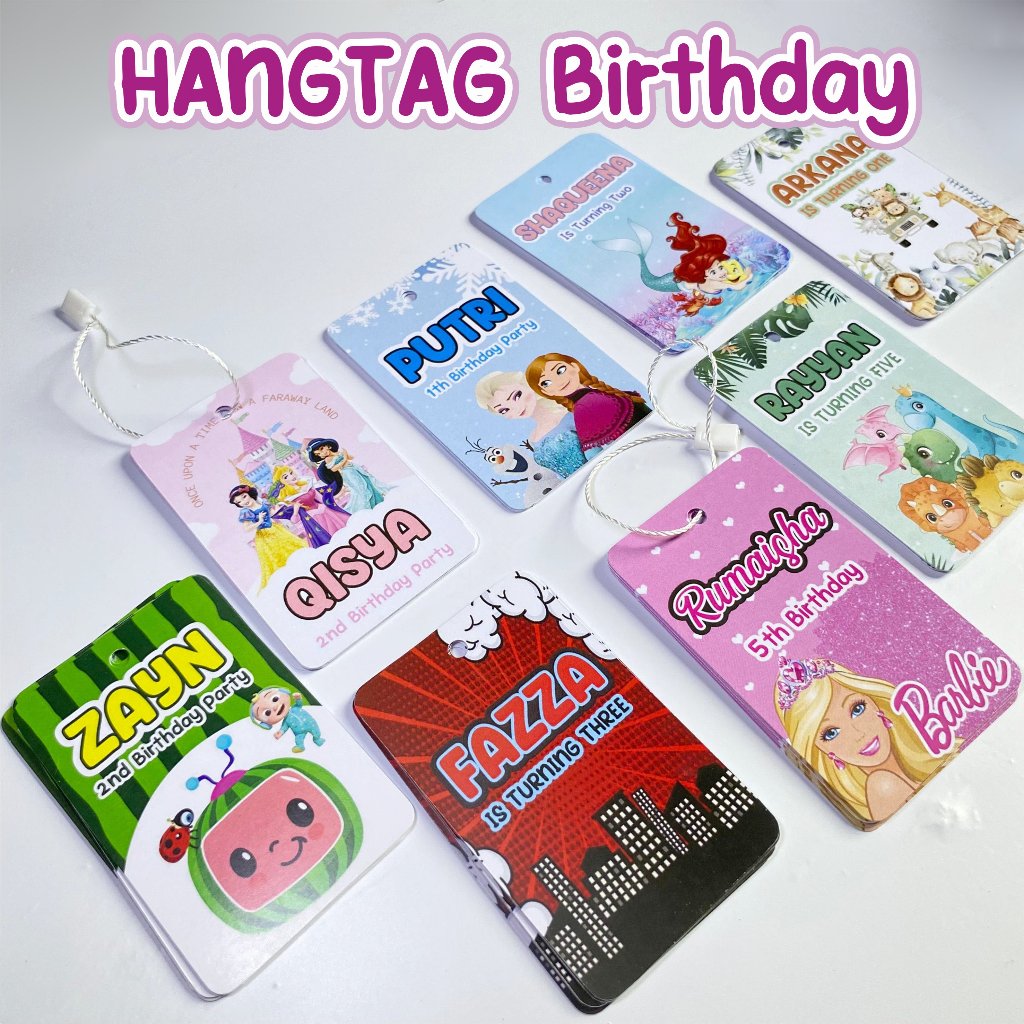 Hangtag Birthday Tag Hampers Birthday Tasyakuran | Shopee Malaysia