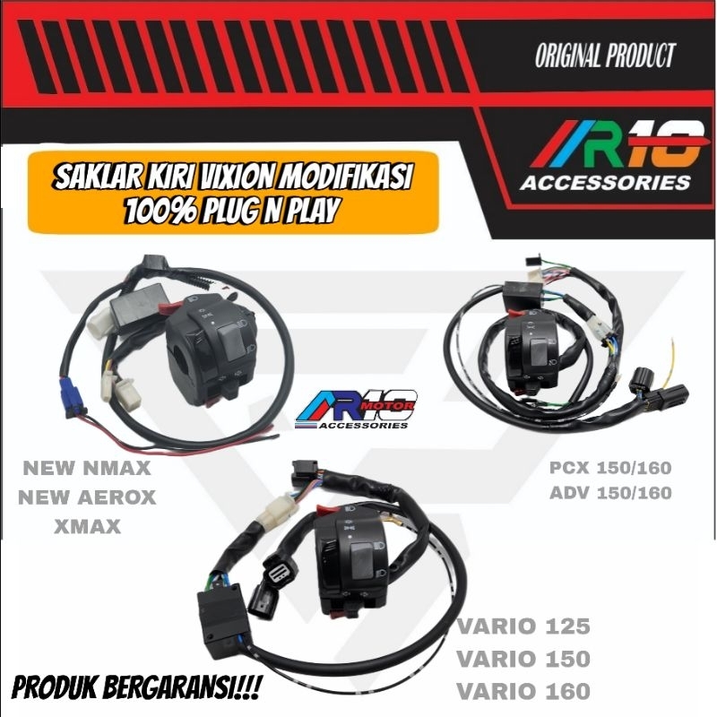 Switch Package NMAX 155 2015-2023/NEW NMAX 2020/NEW AEROX PNP/Left ...