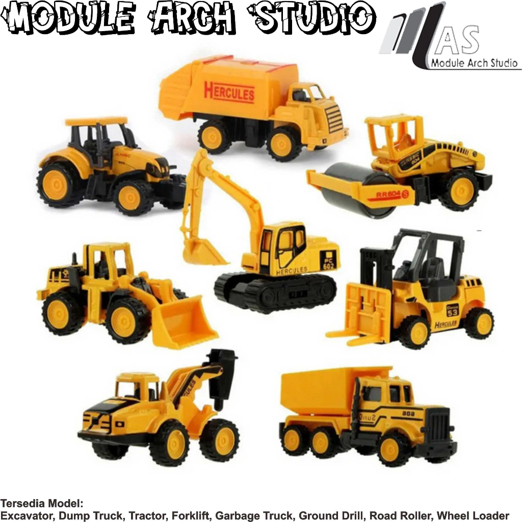 1:64 Scale Project Car Miniature - Heavy Equipment Mockup - Excavator ...