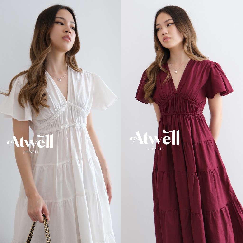 Megan Ruffle Dress | Shopee Malaysia