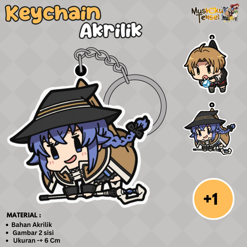 GANTUNGAN [Mushoku Tensei] Keychain & strap hp full Acrylic Roxy ...