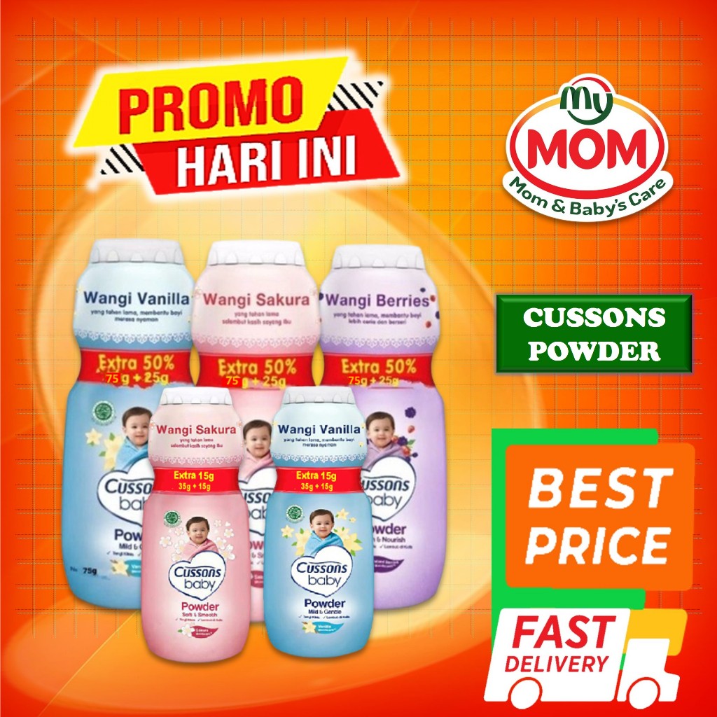 Cussons Baby Powder 35gr+15gr & 75gr+25gr - Cusson Baby Powder 50gr ...