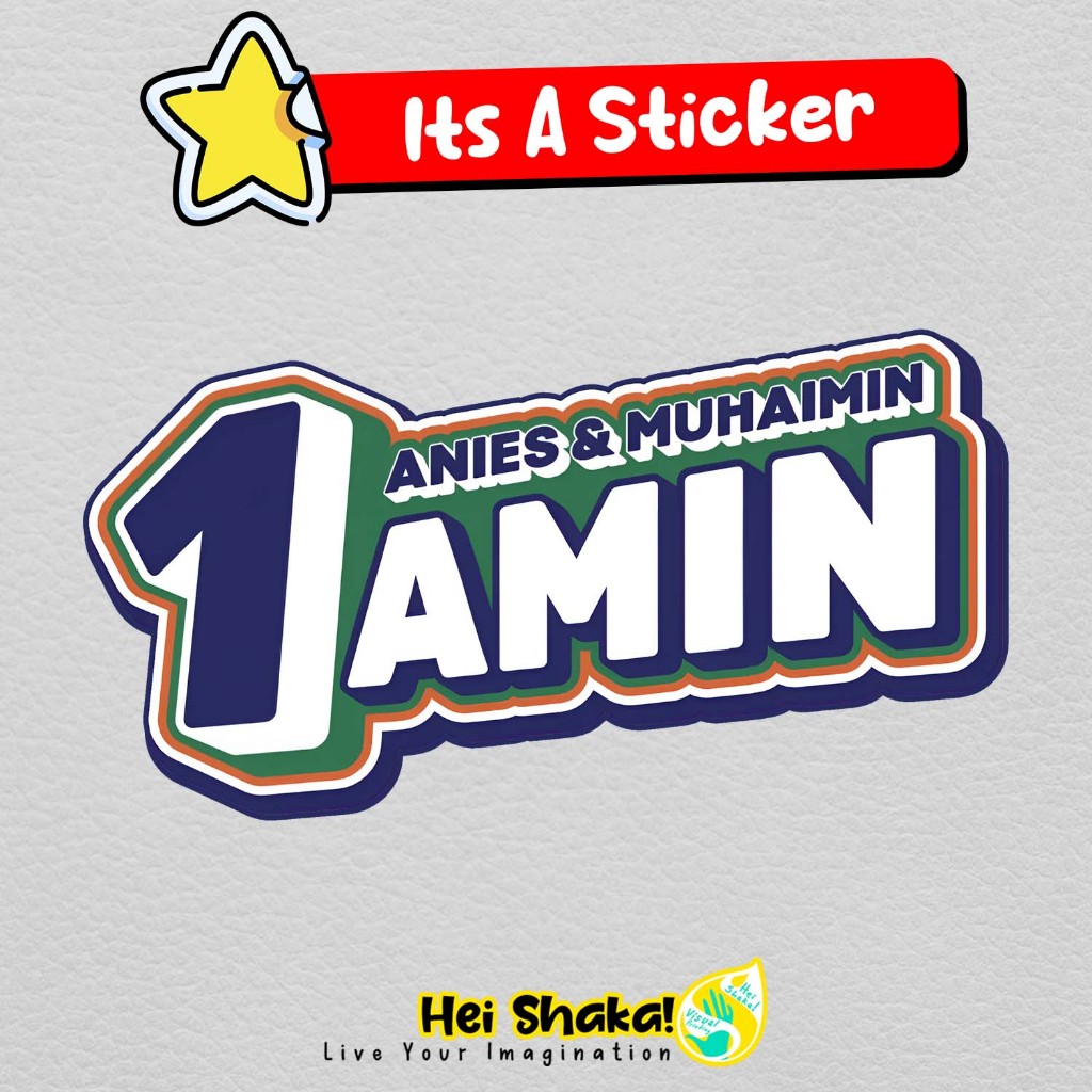 Amin Sticker Number 1 Anies Baswedan & Cak Imin Muhaimin Iskandar Logo ...