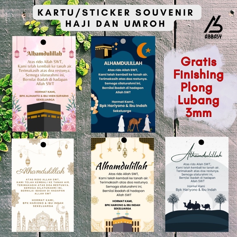Hajj and Umrah Stickers / Hajj and Umrah Souvenir Cards / (5x10) Hajj ...