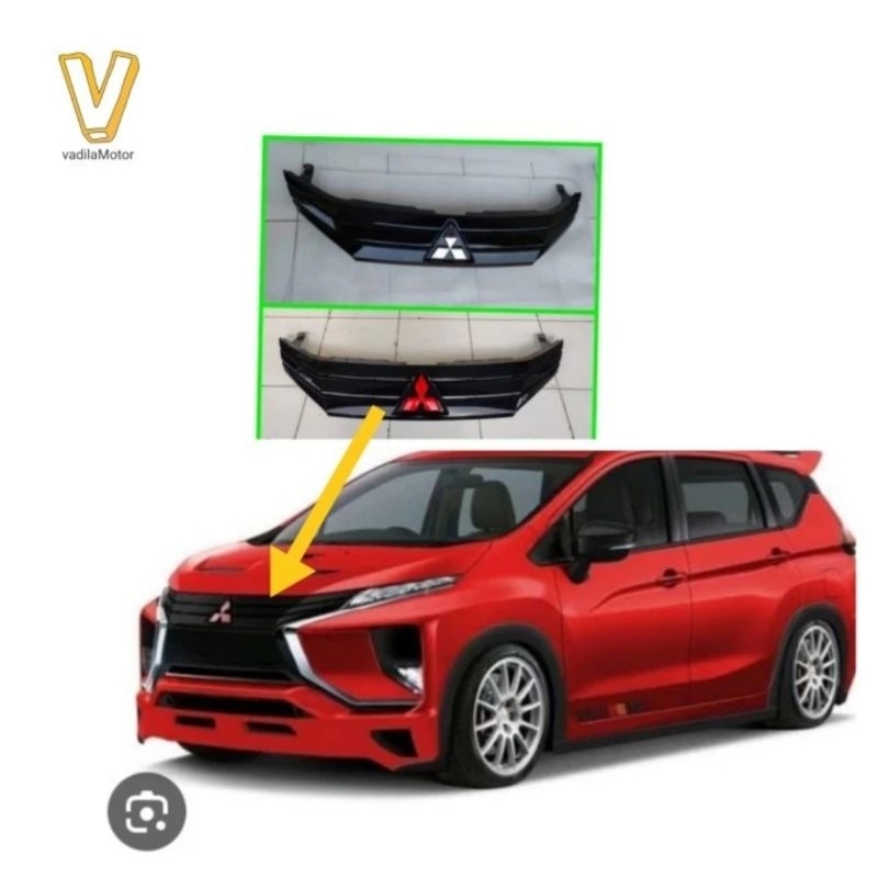 Mitsubishi xpander old front grill, glossy black, shiny, original part ...