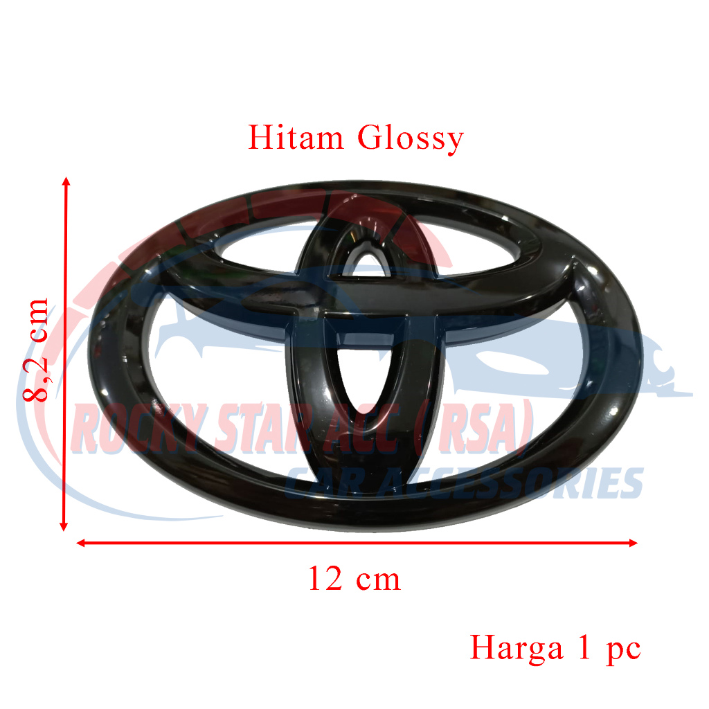 Glossy Black TOYOTA Logo Car Emblem | Shopee Malaysia