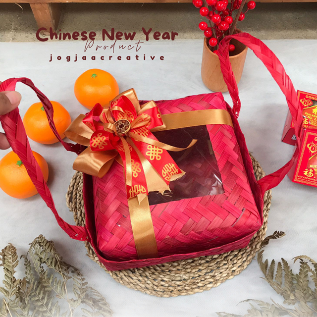 MERAH Chinese New Year SERIES | Tote Bag 18-25 cm Red Color FREE ...