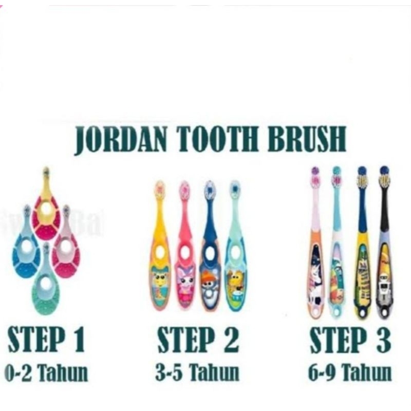 Jordan - Kids Step 1 || Step 2 || Step 3 || Buddy 1-4y/Tooth Brush ...