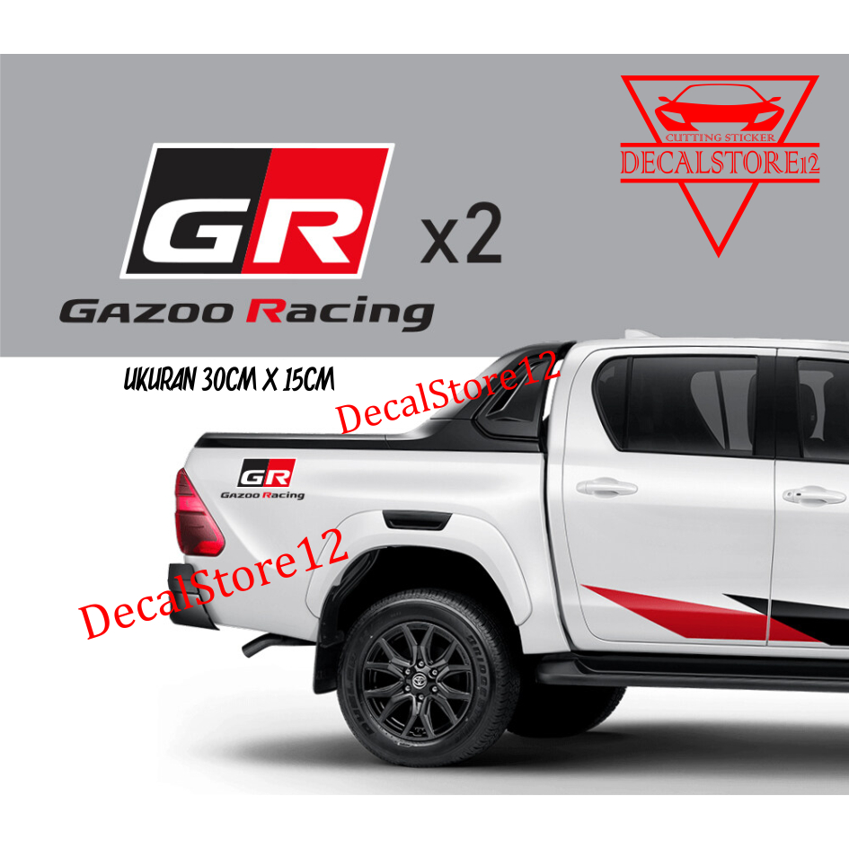 Sticker sticker toyota hilux revo sticker cutting gr gazzo racing ...