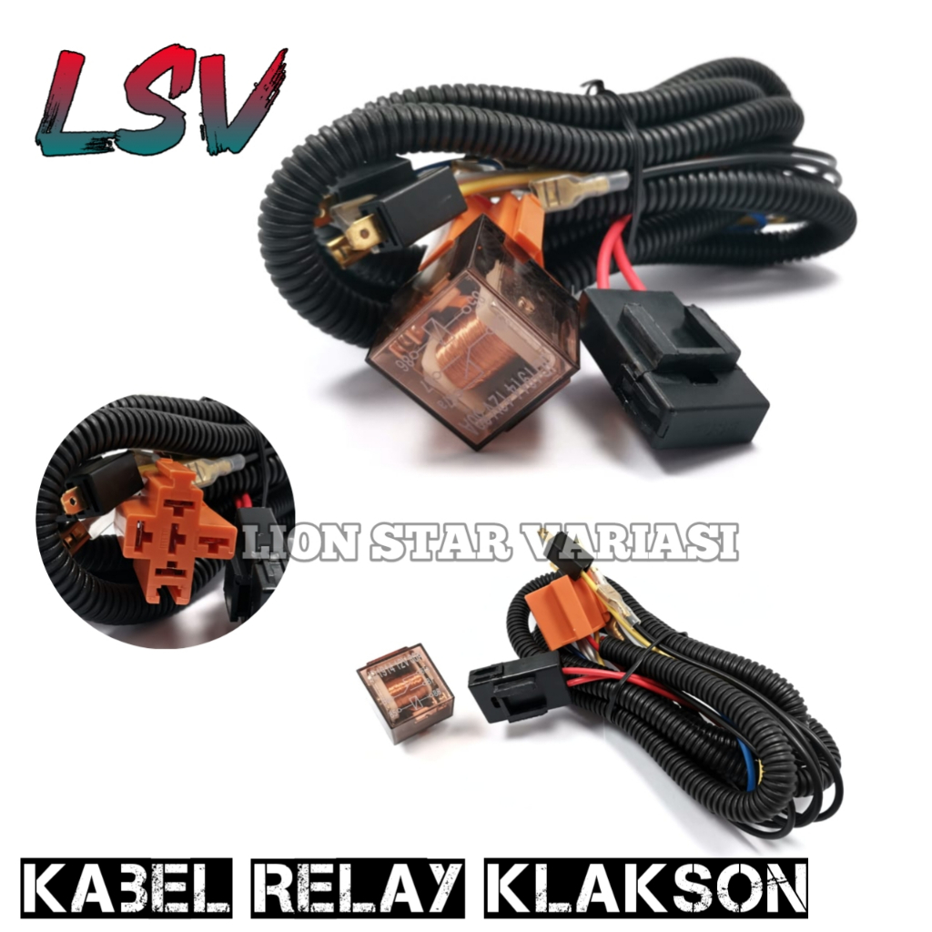 Universal Car Motorcycle Class Relay Cable Relay Cable Set And Horn ...