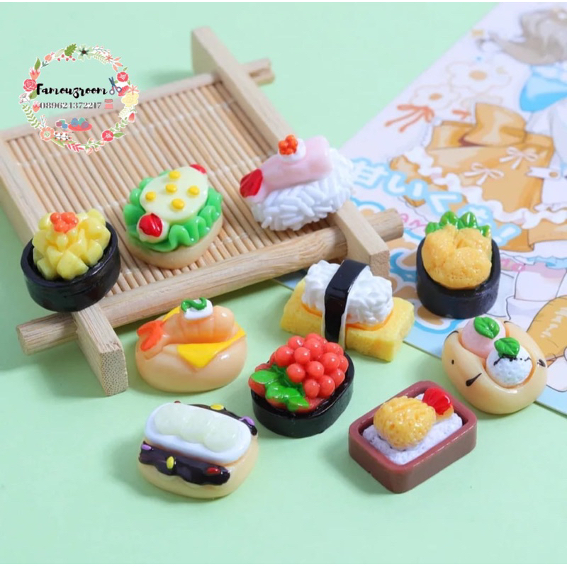 Miniature Japanese Sushi Display 1:12 Scale - Miniature Sushi Food/Ice ...