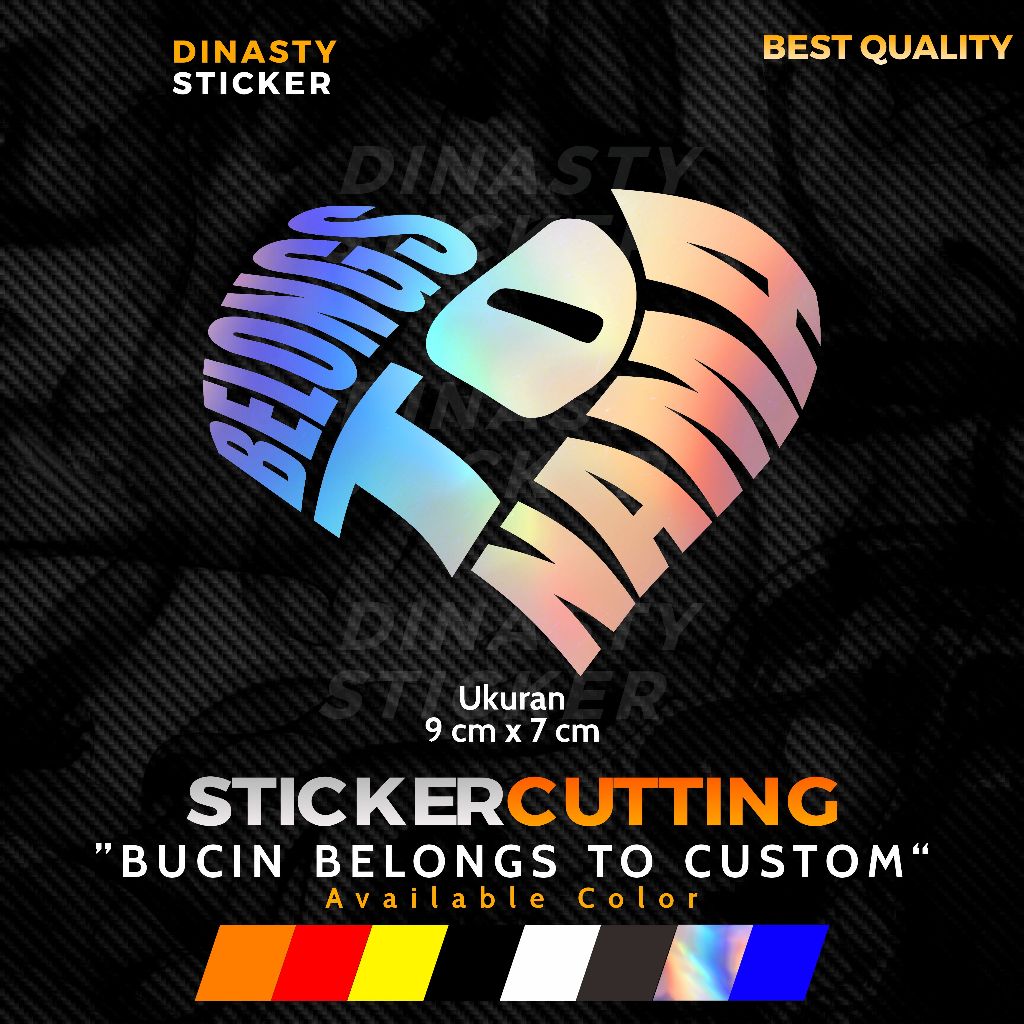 Sticker STICKER STICKER CUTTING BELONGS TO CUSTOM Your Girlfriend's ...