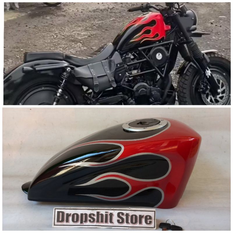 Custom Bobber Sporter Chopper Harley Tank with Ninja Cover | Shopee ...