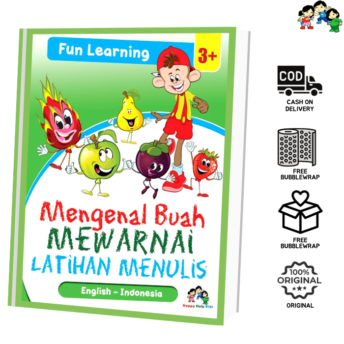 Happy Holy Kids Book Recognizing Fruits Coloring Writing Practice ...