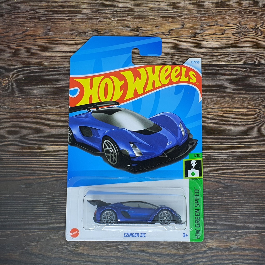 Hot Wheels Czinger 21C Blue HW Green Speed Diecast Miniature Car Scale 1 64 Real Car Lot A 2024 ...