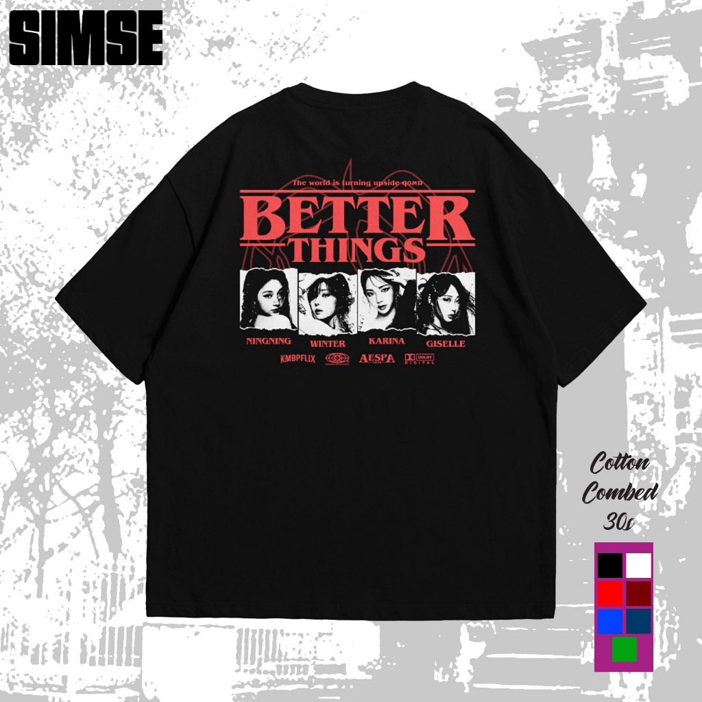 T-shirt For Adult Men DTF Screen Printing AESPA BETTER THINGS T-Shirt ...