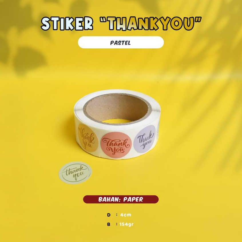 Thankyou Sticker - Enjoy Sticker - Thank You Sticker - Color - Brown ...