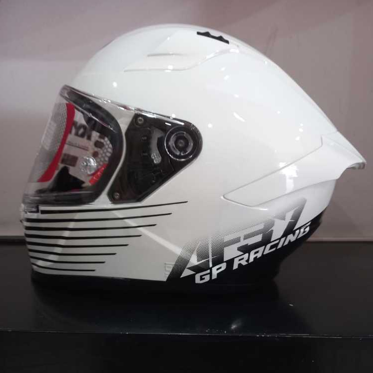 Original KYT Striker Motif AF37 Replica White Black Full Face Helmet | Shopee Malaysia