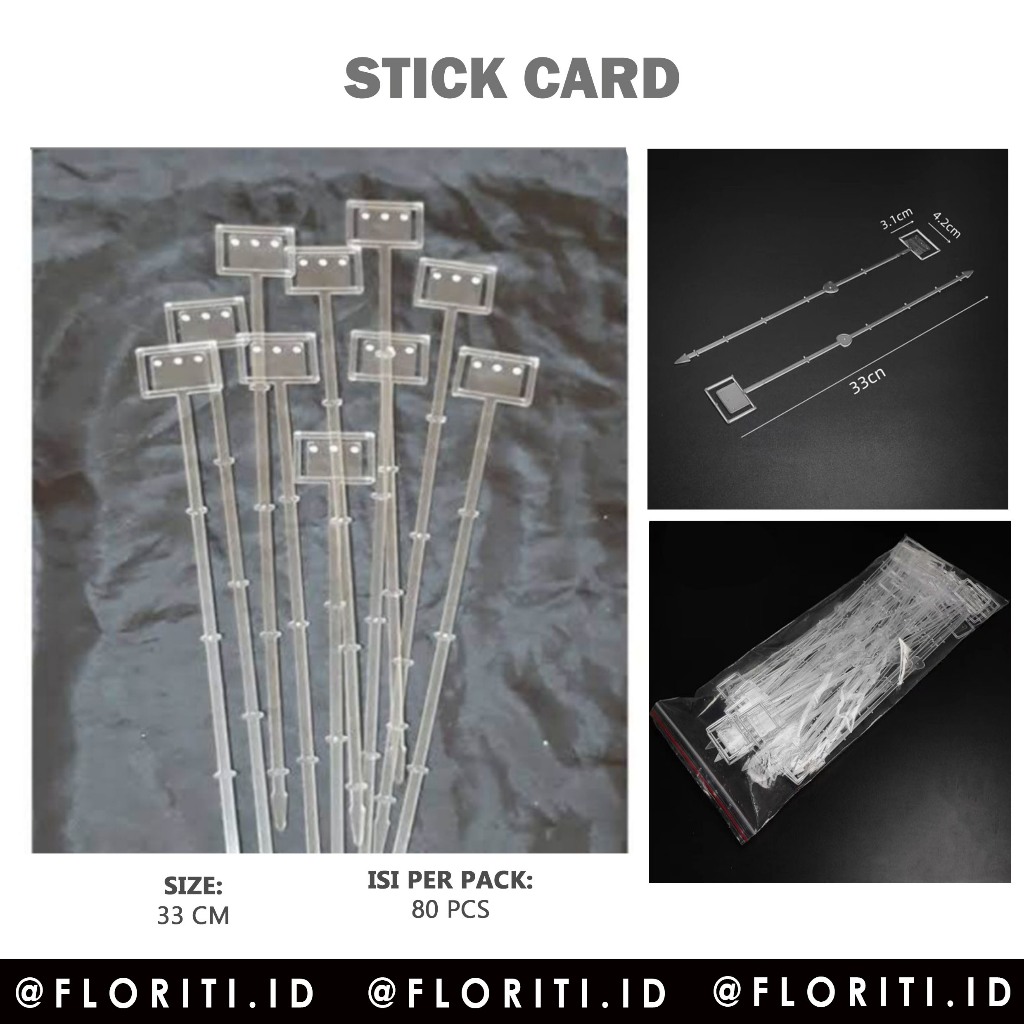 (80 Pcs) Rectangular plastic greeting cards/stick cards | Shopee Malaysia
