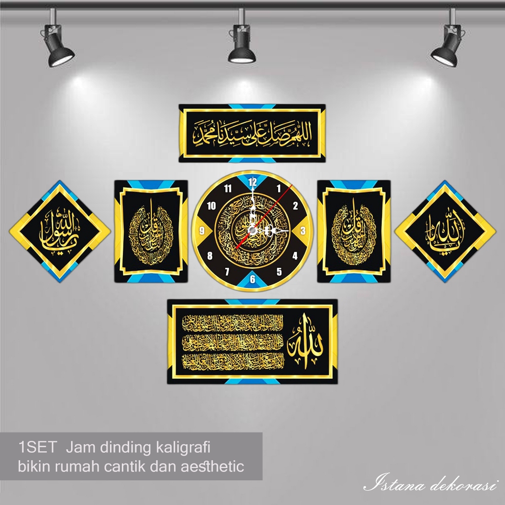 Aesthetic Living Room Calligraphy Wall Clock 1 set | Shopee Malaysia