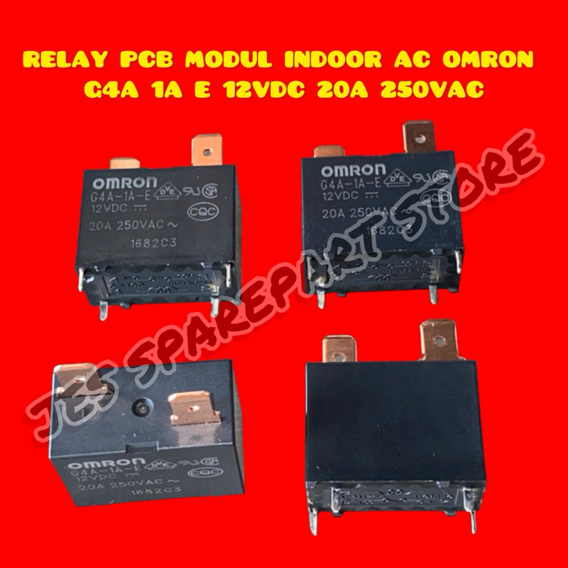 Relay PCB Module INDOOR AC OMRON G4A 1A E 12VDC 20A 250VAC | Shopee ...