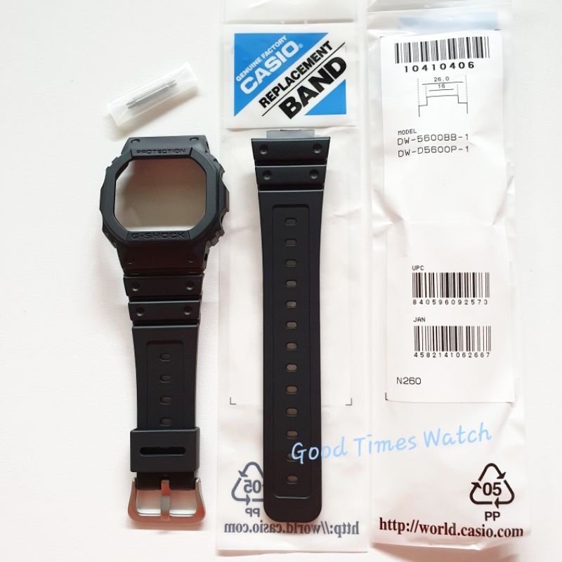 G-shock DW-5600BB-1 DW 5600BB DW 5600BB BEZEL STRAP Package CASIO ...