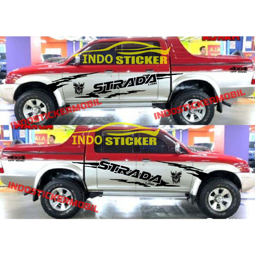 Sticker Car strada l200 triton cutting sticker mitsubishi strada triton ...