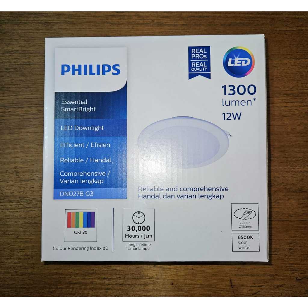 Philips LED Downlight DN027B G3 12W 1200lm 220-240V D150 round | Shopee ...