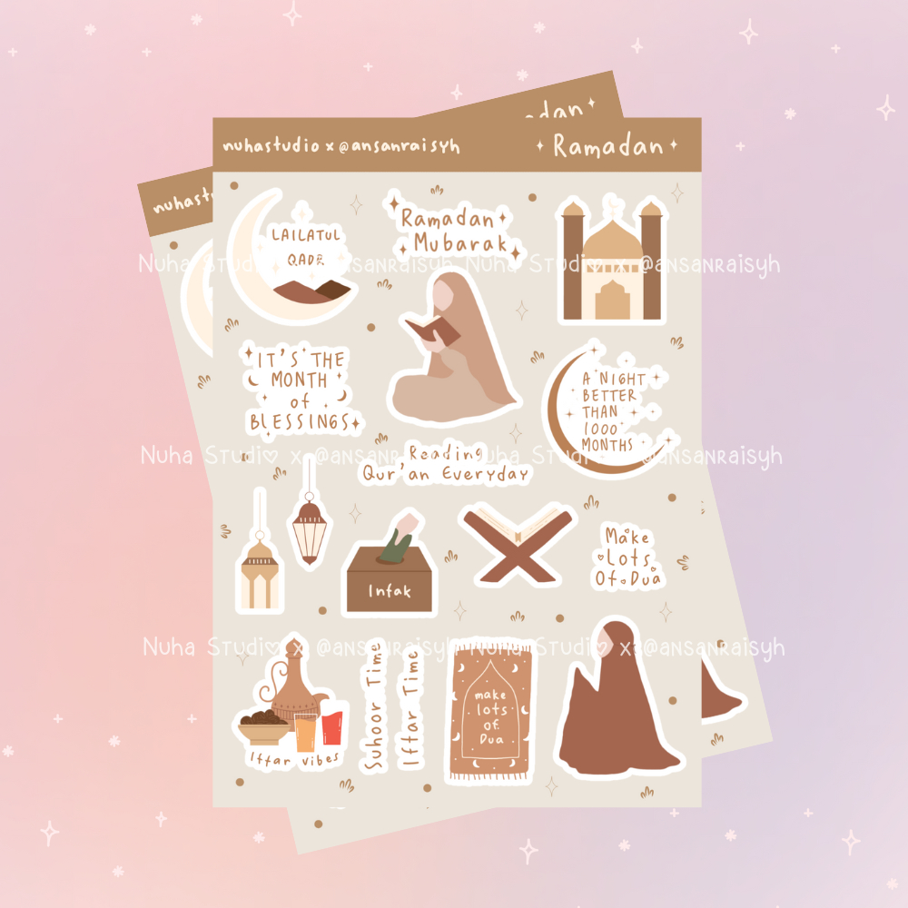 Sticker by ansanraisyh | Ramadan Lailatul Qadr Mosque Two Iftar Pray ...