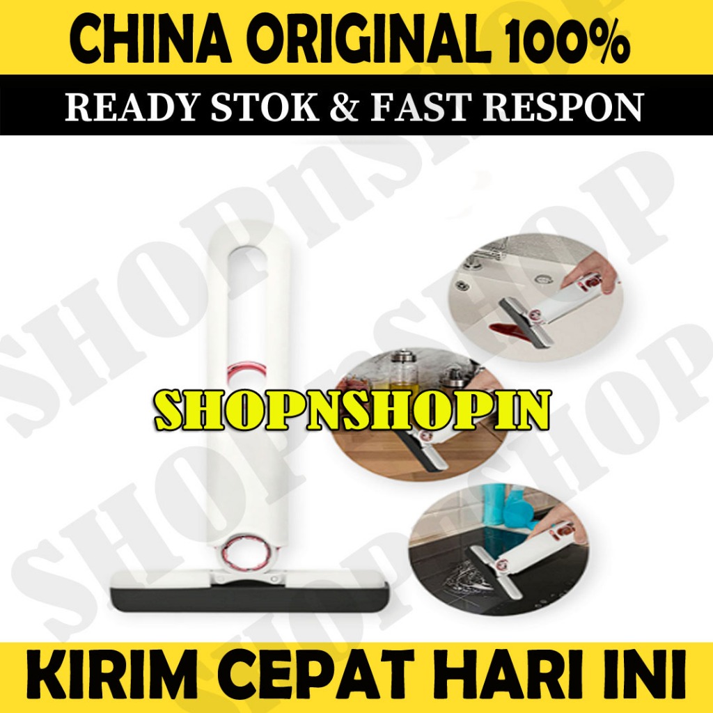 [PREMIUM] 2 in 1 Folding Mini Portable Glass Cleaning Tool | Mini Mop ...