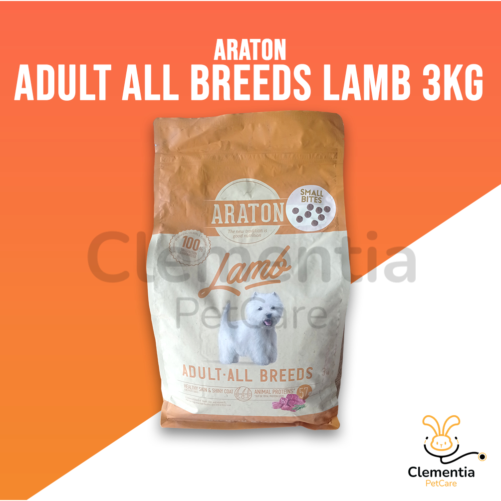 Araton ADULT LAMB ALL BREEDS SMALL BITES 3KG | Araton Dog Food 3kg ...