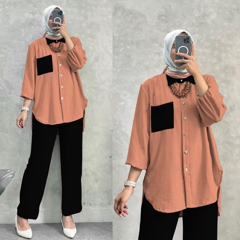 Amanda One Set Premium | Airflow Crinkle Suit Premium Crinkle Suit ...