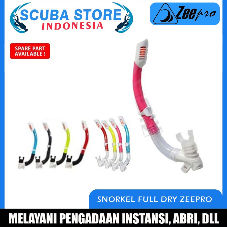 Snorkel Zeepro Junior Full Dry Tube Kids Breathing Pipe Diving Swimming ...