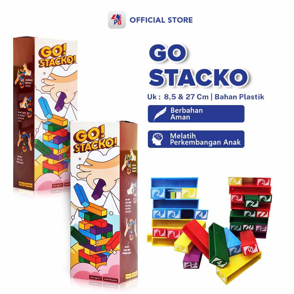 Go Stacko Happy Kids Toys Educational Toys Block Stacking Blocks ...