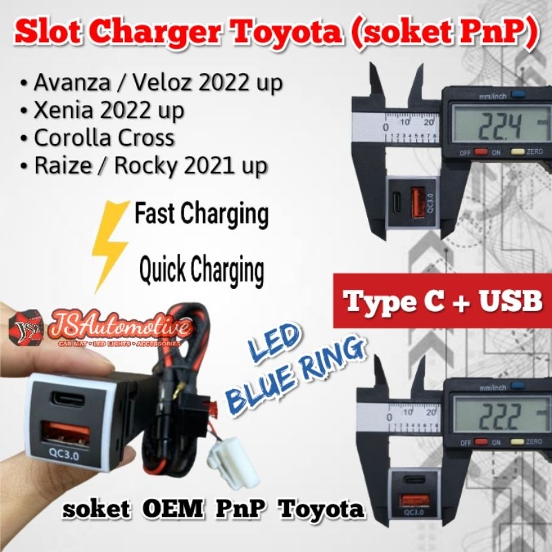 Dual Car Charger Cas and Car fuse cable OEM PnP Toyota Fast/Quick ...