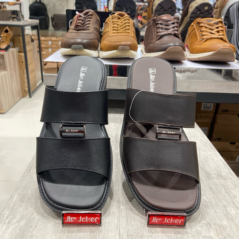 Jim JOKER Men's slide Sandals original Genuine Leather super comfy ACE ...