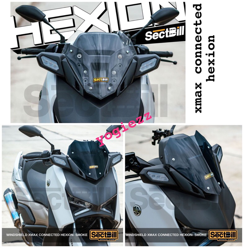 Windshield yamaha xmax connected 2022 2023 2024 hexion visor xmax ...