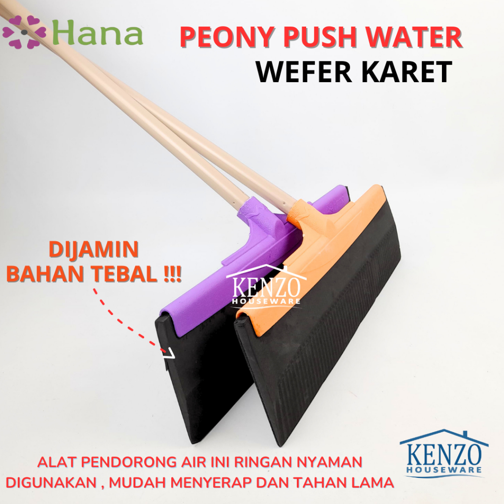 Rubber Water Push Mop Floor Wiper Push Water HANA Floor Sweep | Shopee ...
