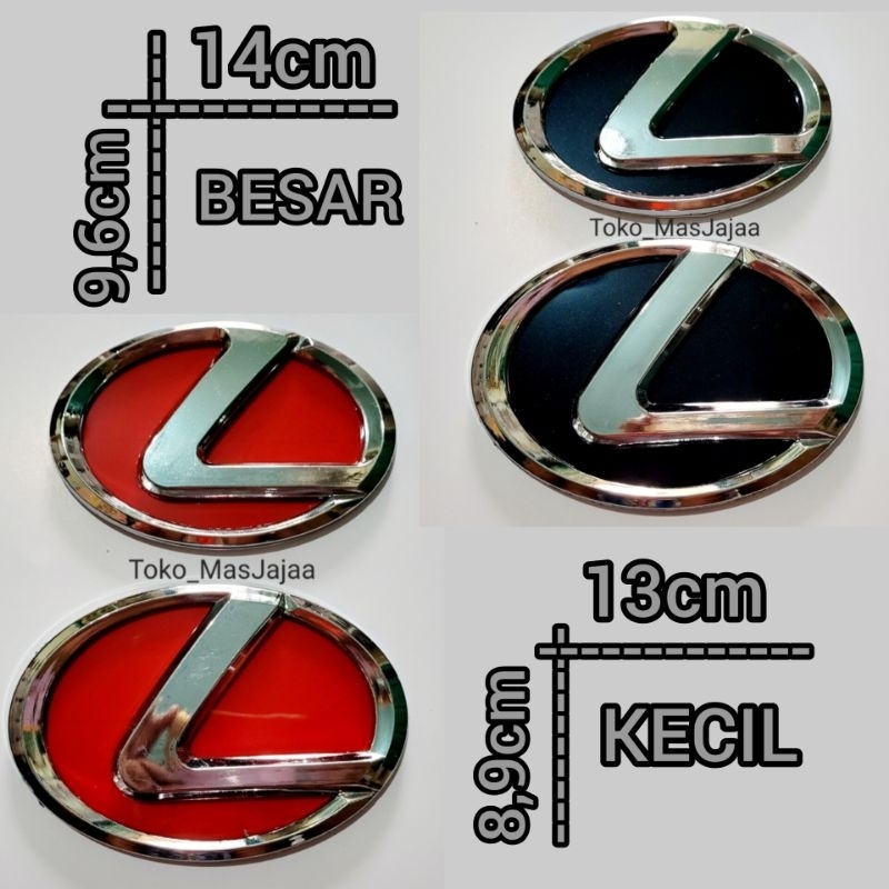 MERAH HITAM Lexus Logo emblem 13cm lexus 14cm / Black lexus Logo 13cm ...