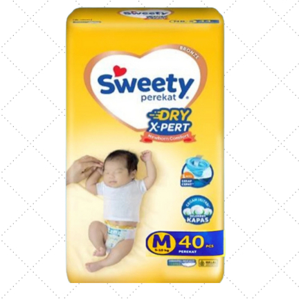 Sweety Bronze Dry Xpert Comfort M40 - Adhesive Diapers Size M 40 ...