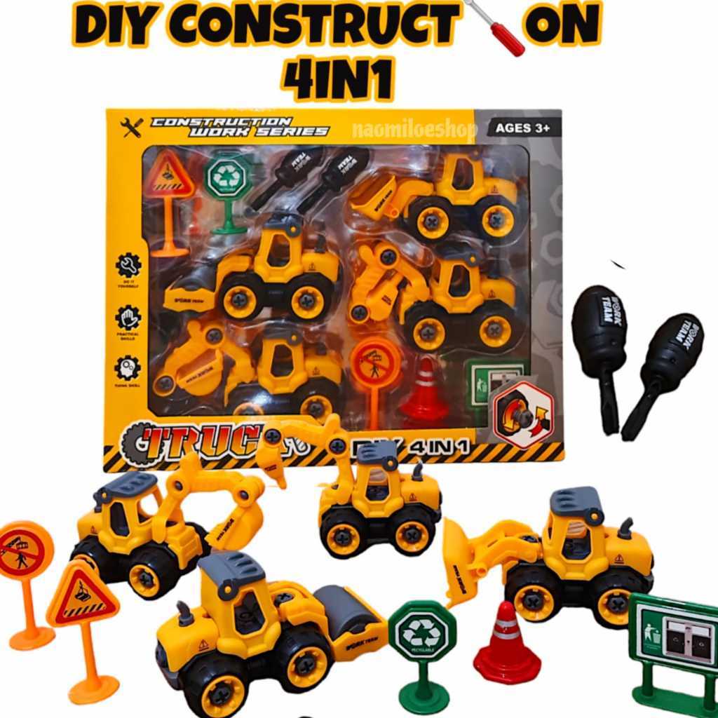 Super builder construction work series 4in1 diy truck imported Die Cast ...