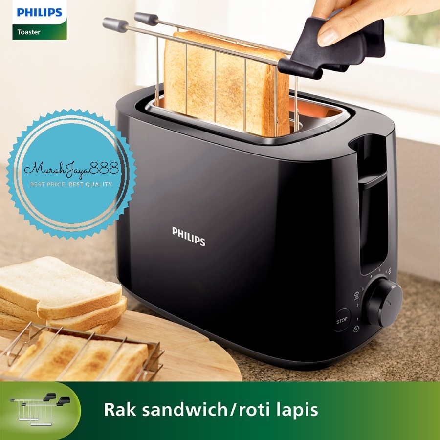 Philips Toaster Bunwarmer with Sandwich Rack - HD2583/90 Toast Bread ...