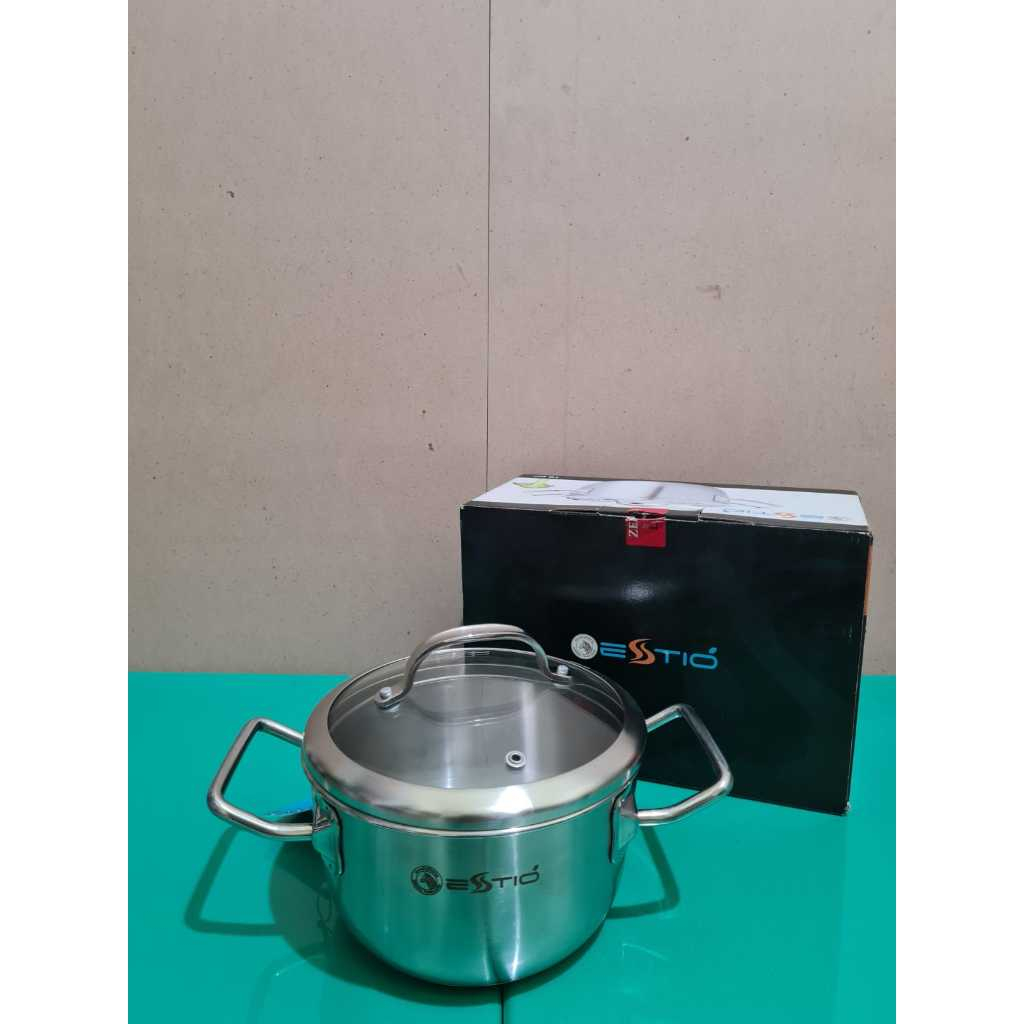 ZEBRA Sauce Pot 16 cm With Glass Lid Estio Pro ( 162240 ) / Stainless ...