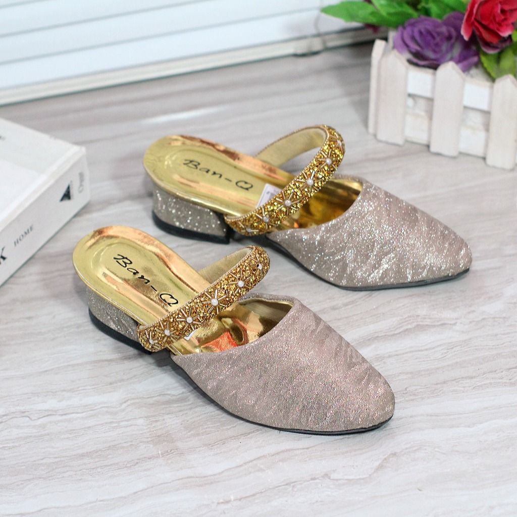 Girls Party Sandals Chunky Heels 3 Cm Heels Conical Slides Blink-Blink ...